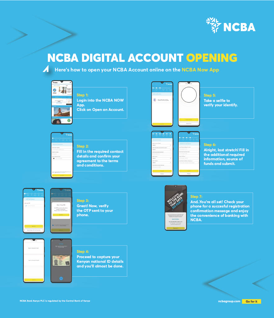 Open an NCBA Account Online in 5 Mins